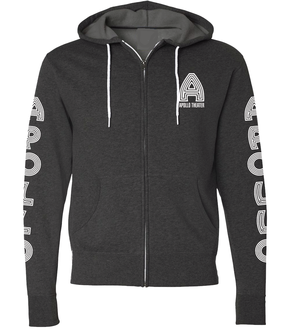 Hoodie, Full-Zip | Charcoal | Apollo Theater | Gift Shop