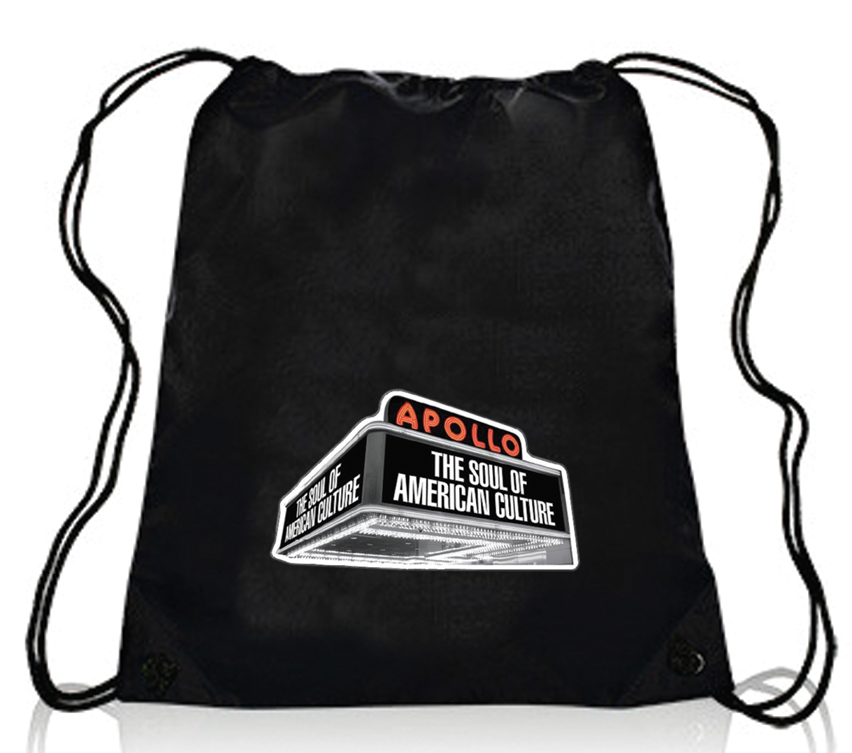 Bag - Drawstring | Black - Stars/Legends | Apollo Theater | Gift Shop
